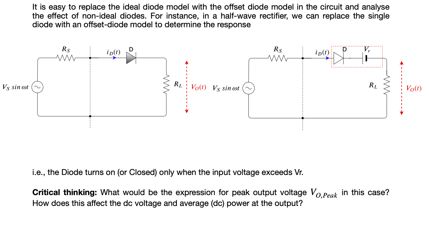 Solved What would be the expression for peak output voltage | Chegg.com