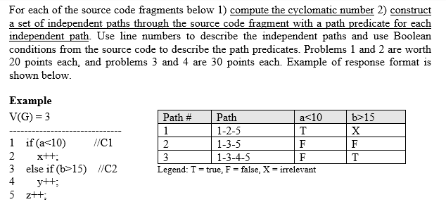 Solved For each of the source code fragments below 1) | Chegg.com