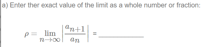 Solved Consider the series ∑n=1∞n+18n In this question the | Chegg.com