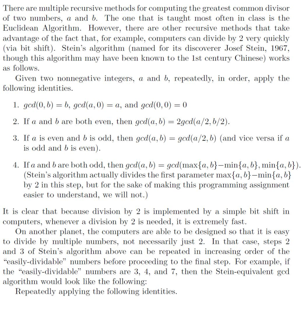 Solved There are multiple recursive methods for computing | Chegg.com