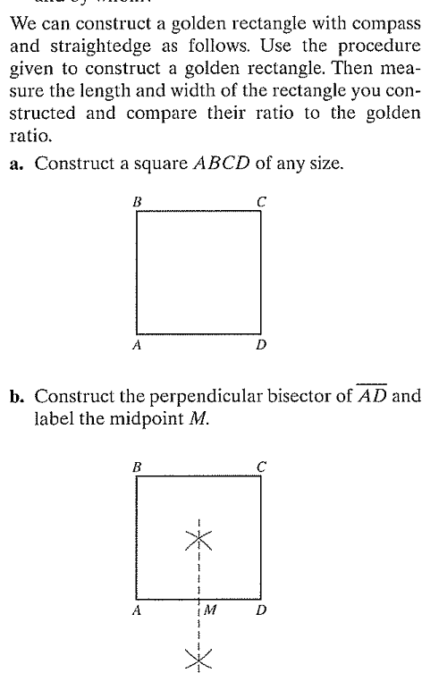 Solved We can construct a golden rectangle with compass and | Chegg.com