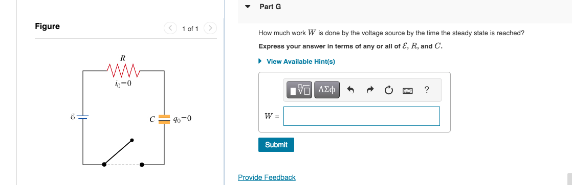 Solved How much work W is done by the voltage source by the | Chegg.com
