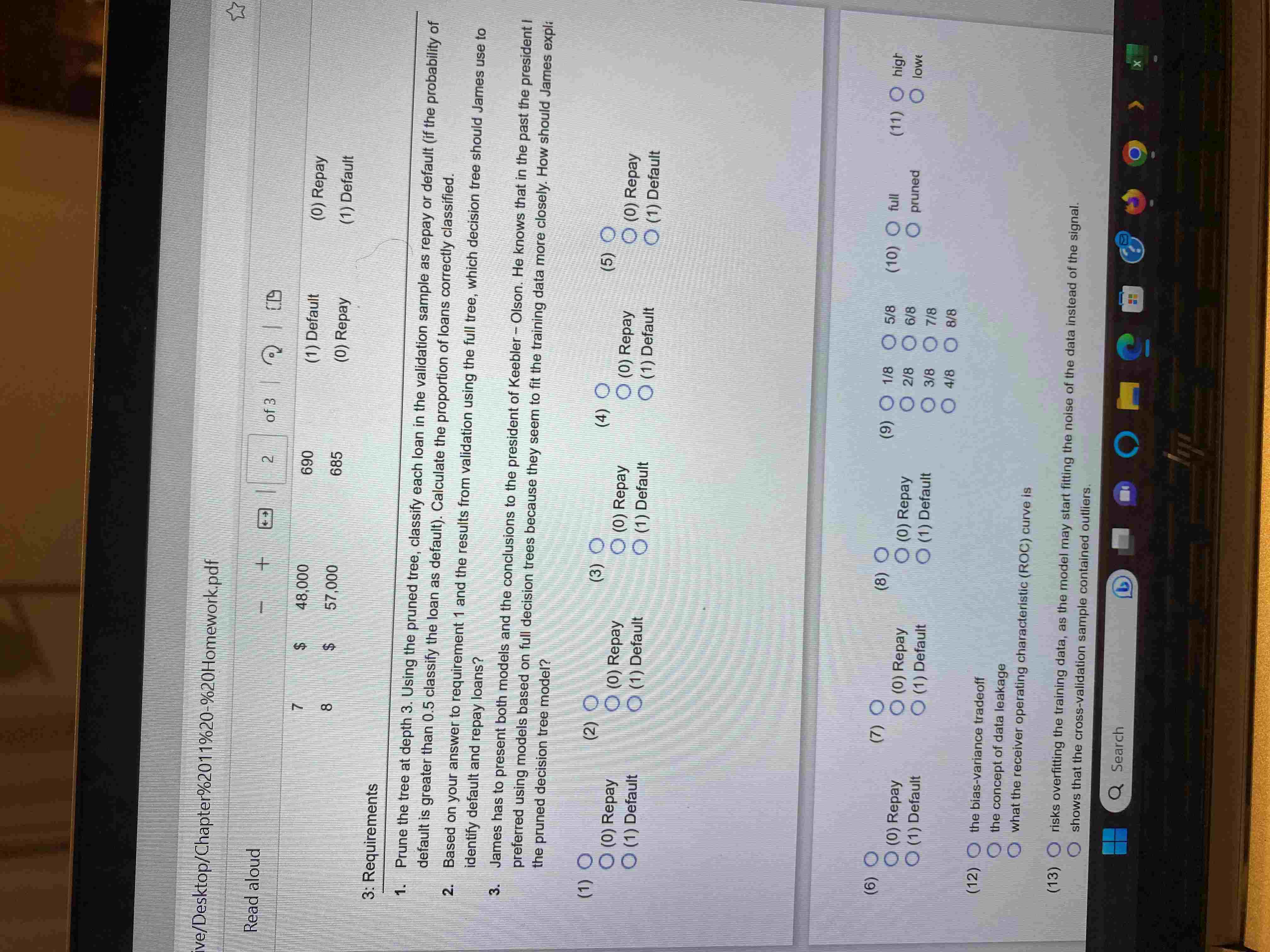 p/Chapter\%2011. Prune the tree at depth 3. Using the | Chegg.com