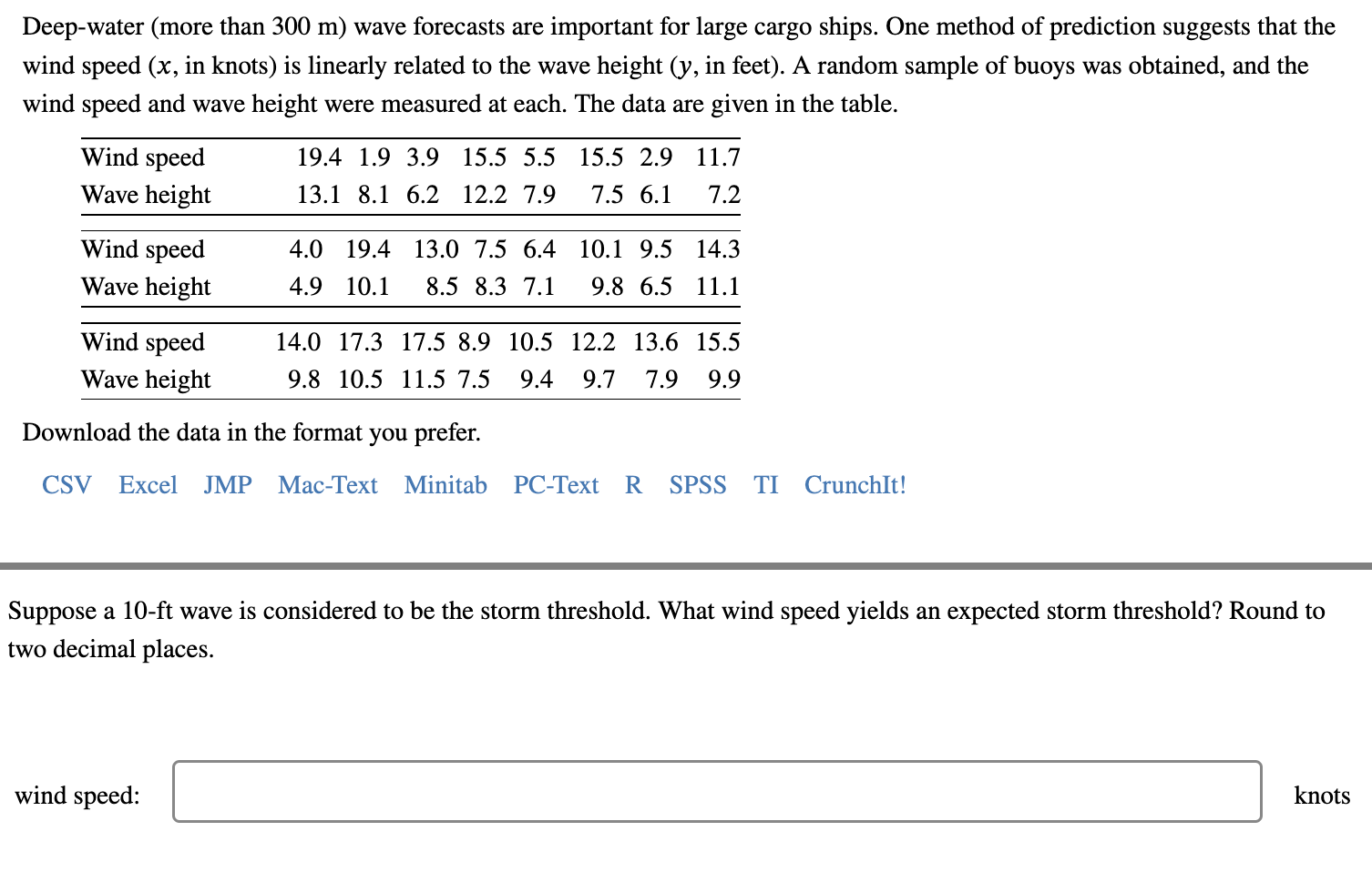 Solved Deep-water (more than 300 m ) wave forecasts are | Chegg.com