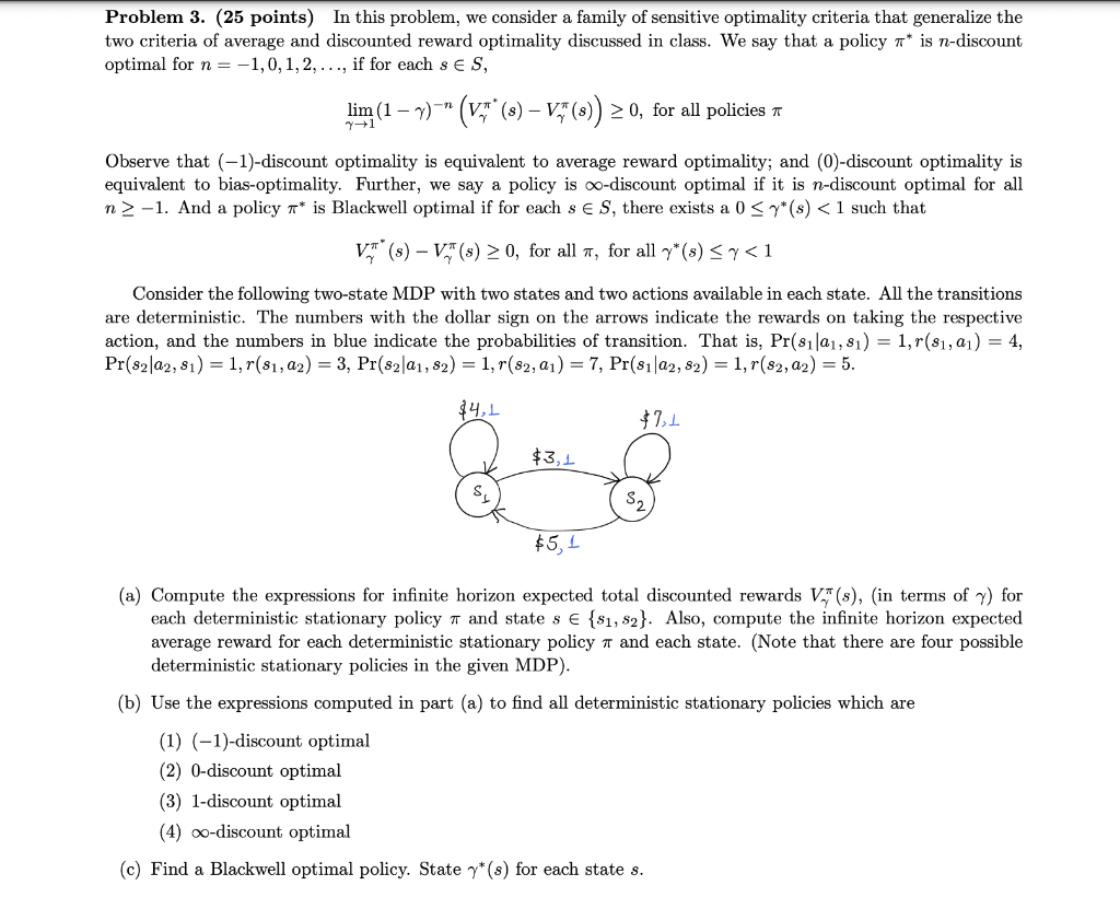 Problem 3. (25 points) In this problem, we consider a | Chegg.com