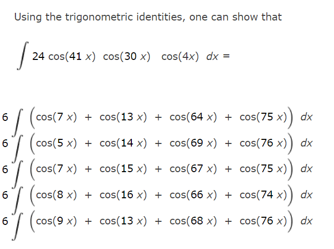 Solved Using the trigonometric identities, one can show that | Chegg.com