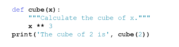 Solved Analyze the following code. This function cube(x) | Chegg.com