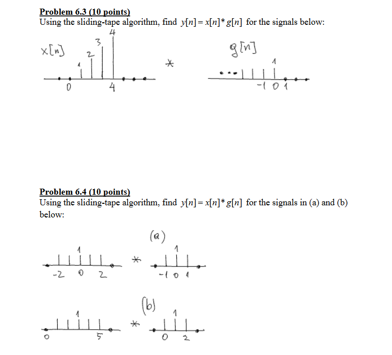 Solved Problem 6.3 (10 points) Using the sliding-tape | Chegg.com
