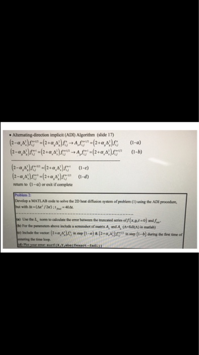 Ahemating Direction Implicit Adi Algorithm Slide 