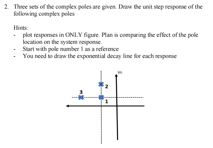 Solved 2. Three sets of the complex poles are given. Draw | Chegg.com