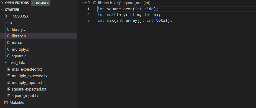 Solved Implement square.c such that it reads ints from | Chegg.com