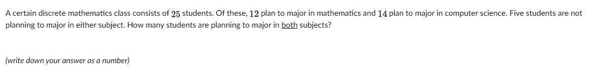 Solved A certain discrete mathematics class consists of 25 | Chegg.com