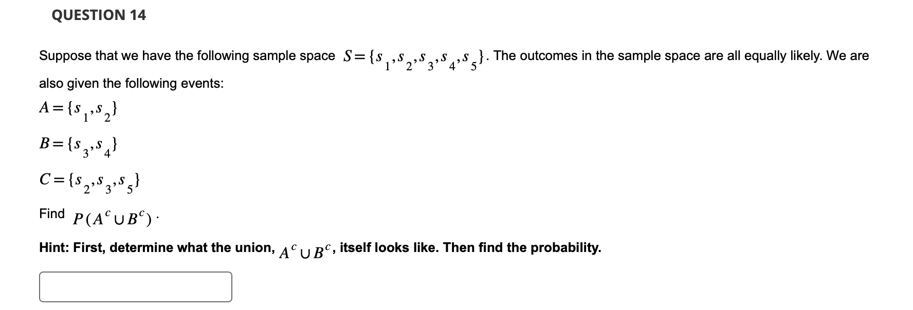 Solved Suppose that we have the following sample space | Chegg.com