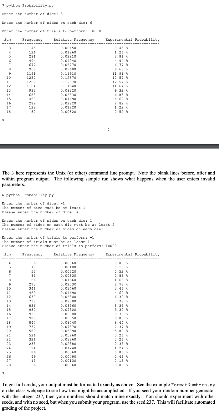 Solved In this project you will write a Python program that | Chegg.com