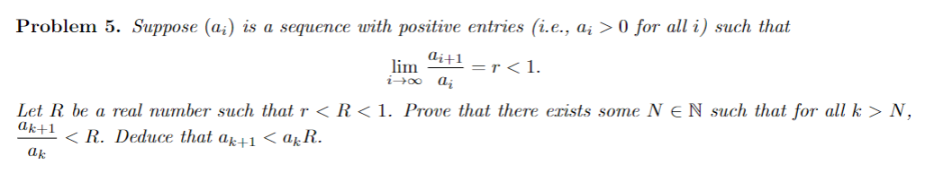 Solved limi→∞aiai+1=r