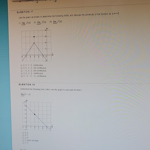 Solved Uw ddt QUESTION 17 Use the graph as shown to | Chegg.com
