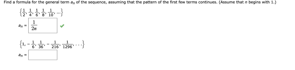 Solved Find a formula for the general term an of the | Chegg.com