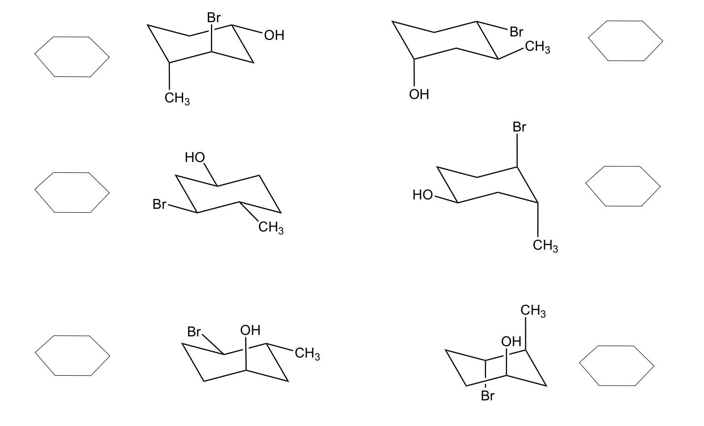 Solved Hi, how do you convert each molecule into a planar | Chegg.com