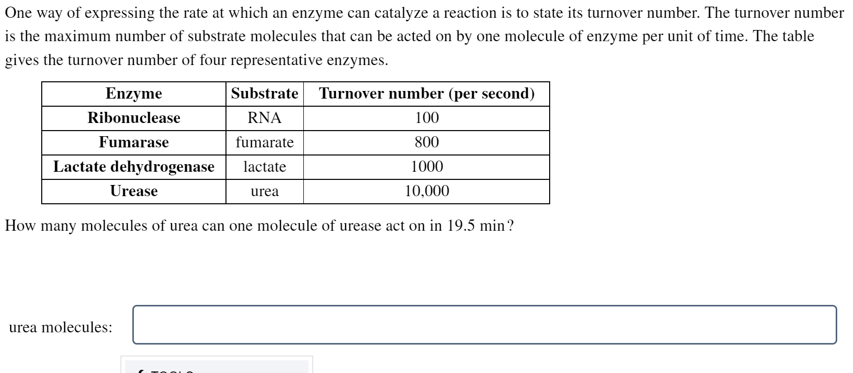 Solved One way of expressing the rate at which an enzyme can | Chegg.com