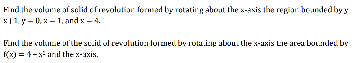 Solved THE TOPIC IS VOLUME OF THE SOLID OF REVOLUTION. SHOW | Chegg.com