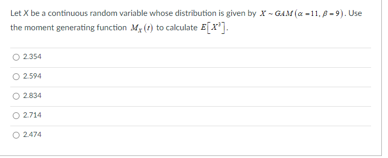 Solved Let X be a continuous random variable whose | Chegg.com