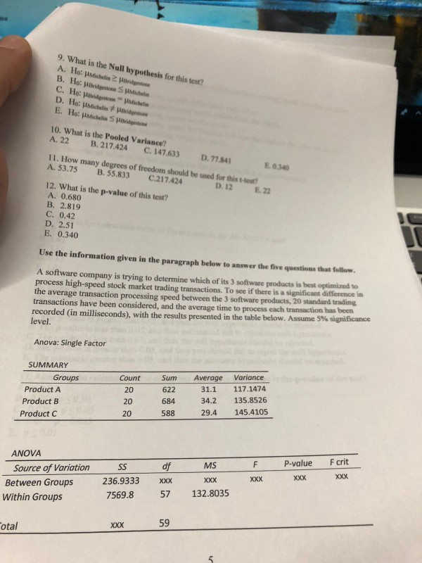 Solved Use the information given in the following paragraph | Chegg.com