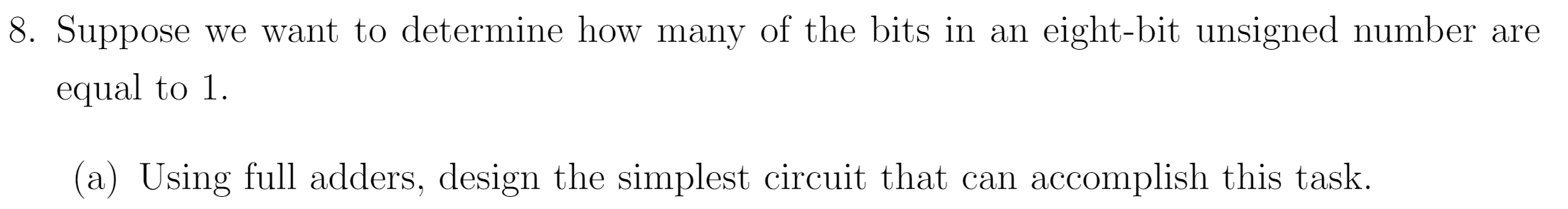 Solved 8. Suppose we want to determine how many of the bits | Chegg.com