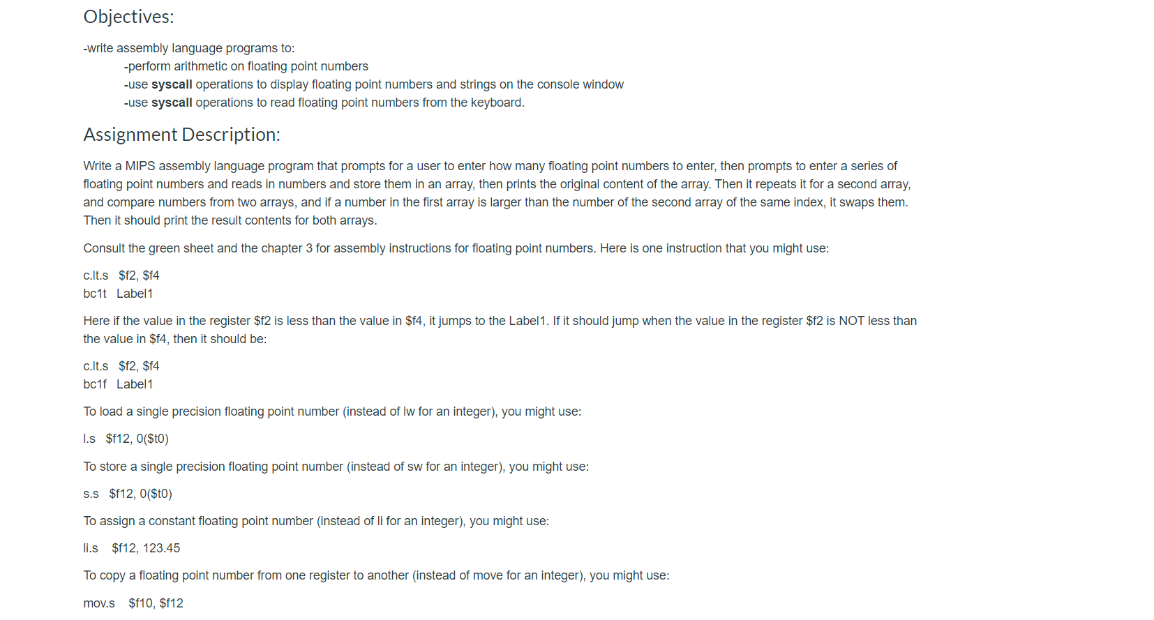 Solved Objectives: -write assembly language programs to: | Chegg.com