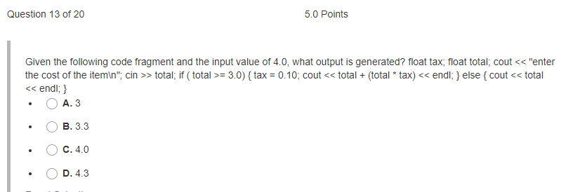 Solved Question 1 of 20 5.0 Points How should the average | Chegg.com