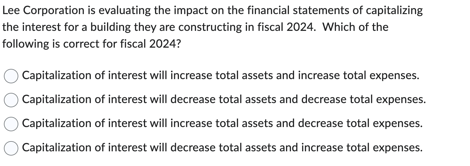 Solved Lee Corporation is evaluating the impact on the | Chegg.com