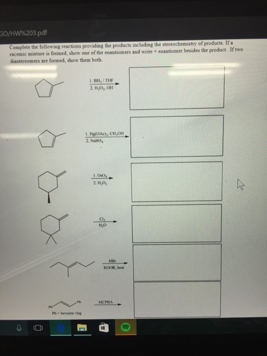 Solved Complete the following reactions providing products | Chegg.com