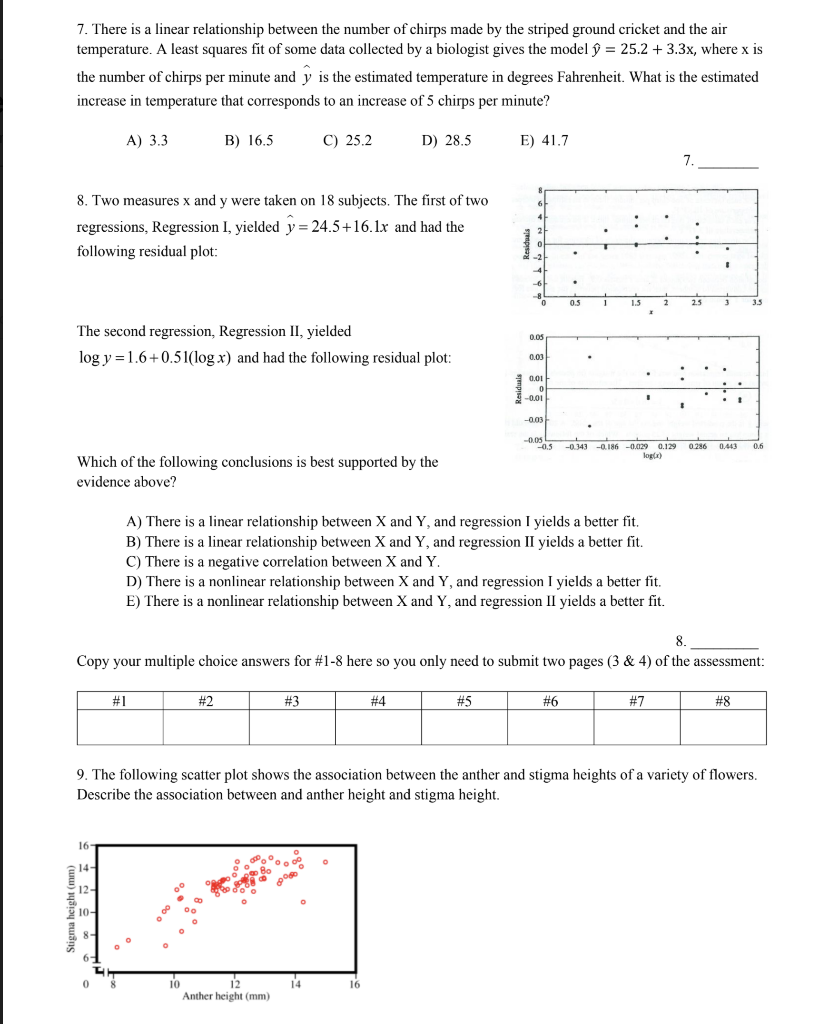 Solved 7. There is a linear relationship between the number | Chegg.com