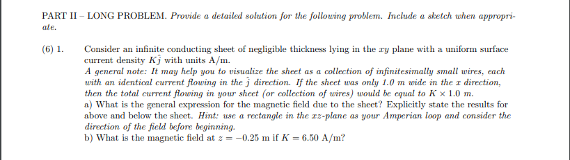 Solved PART II – LONG PROBLEM. Provide a detailed solution | Chegg.com