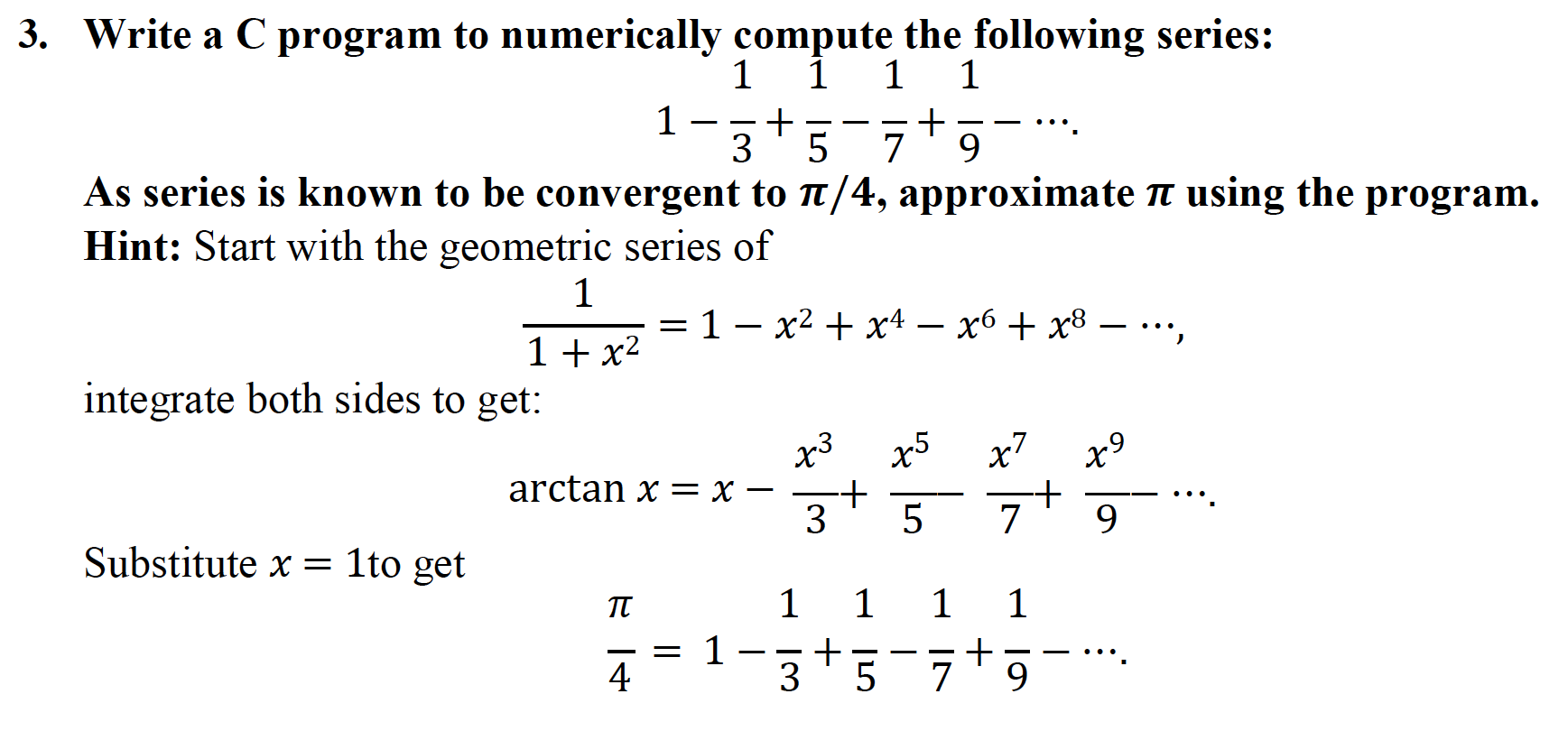 Solved 1−31+51−71+91−⋯ As series is known to be convergent | Chegg.com