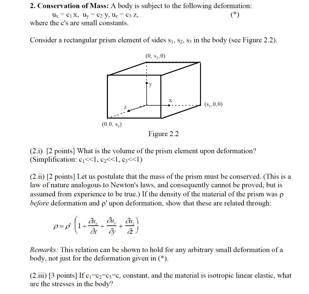 1. Stress, Strain and Displacements: [5 points] The | Chegg.com
