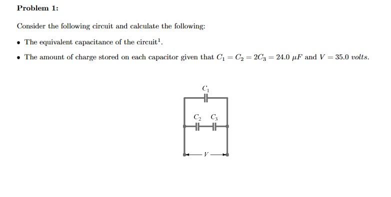 Solved Consider The Following Circuit And Calculate The