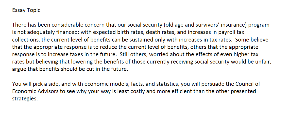 Solved Essay Topic There has been considerable concern that | Chegg.com