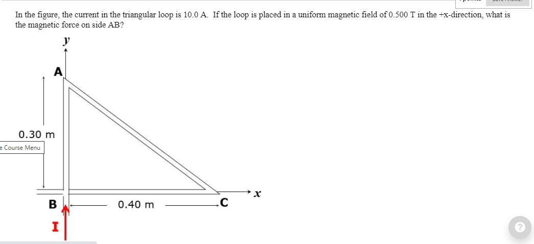 Solved In the figure, the current in the triangular loop is | Chegg.com