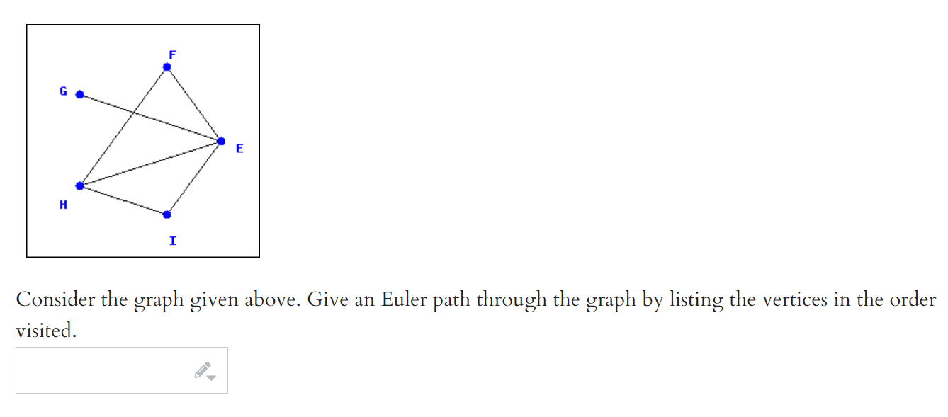 Solved Consider the graph given above. Give an Euler path | Chegg.com