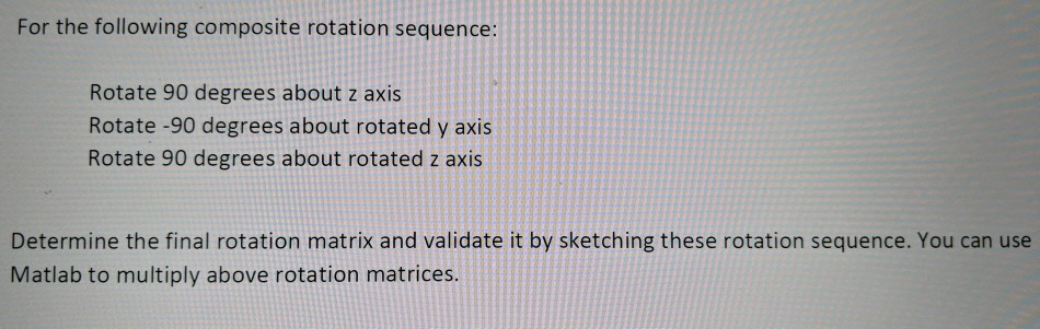 Solved For the following composite rotation sequence: Rotate | Chegg.com