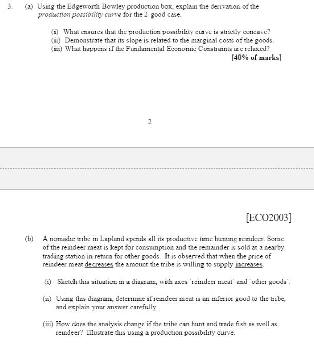 Solved 3. (a) Using the Edgeworth-Bowley production box, | Chegg.com