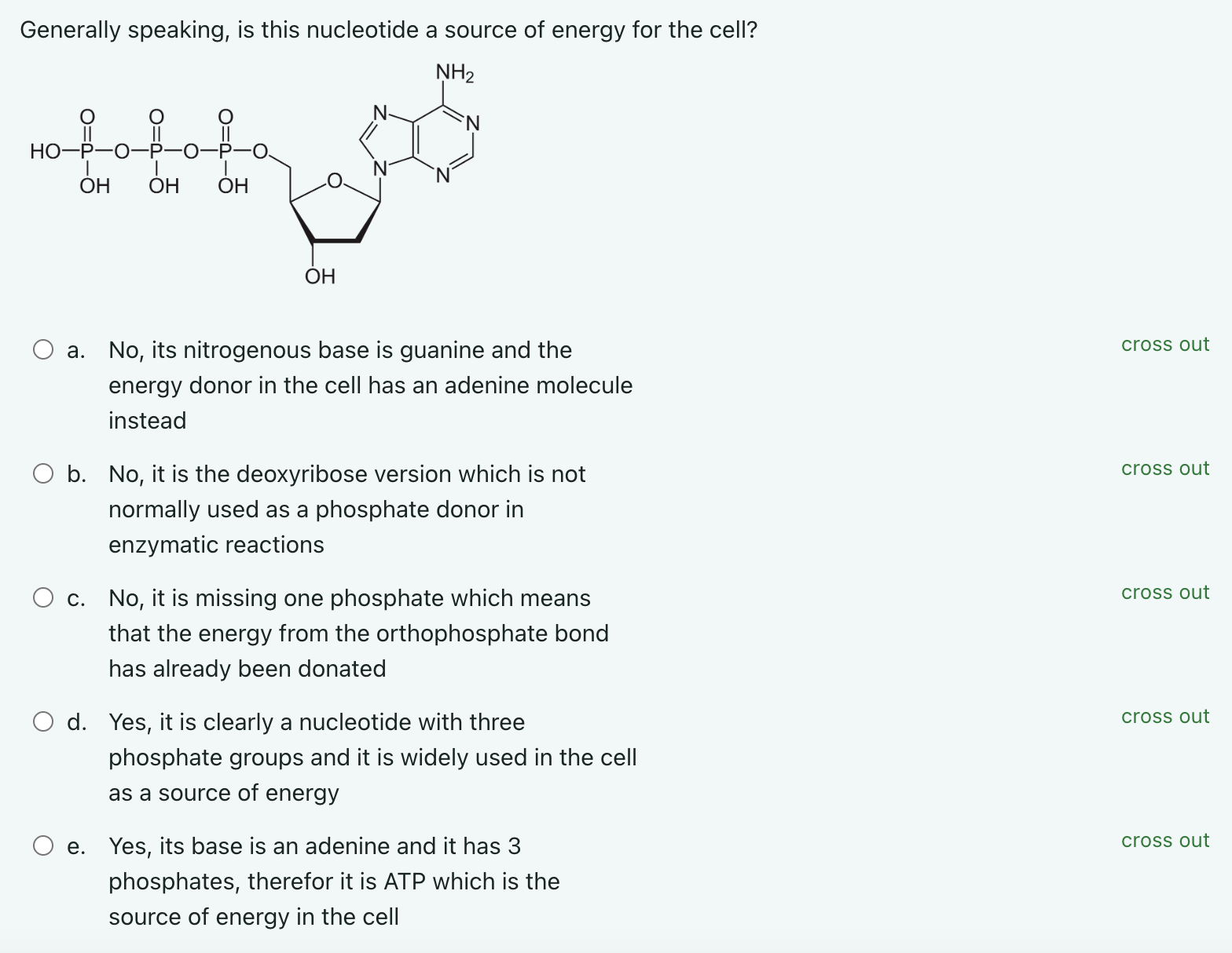 Solved Generally speaking, is this nucleotide a source of | Chegg.com
