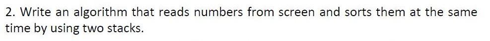 Solved 2. Write an algorithm that reads numbers from screen | Chegg.com ...