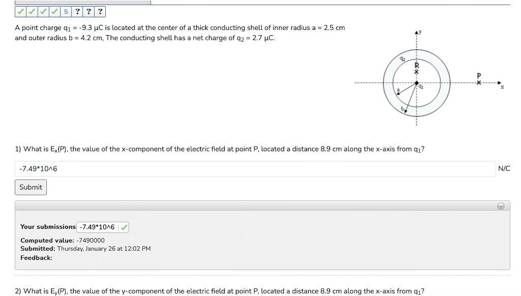 Solved A point charge q1=−9.3μC is located at the center of | Chegg.com