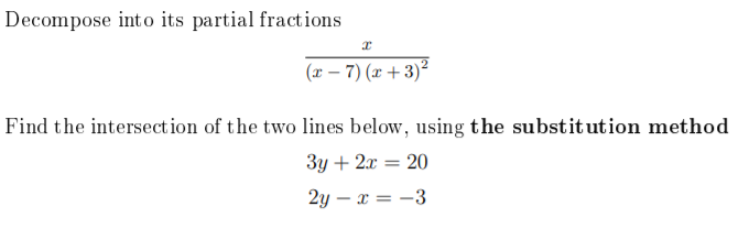 Solved Decompose into its partial fractions (x - 7) (x + 3) | Chegg.com