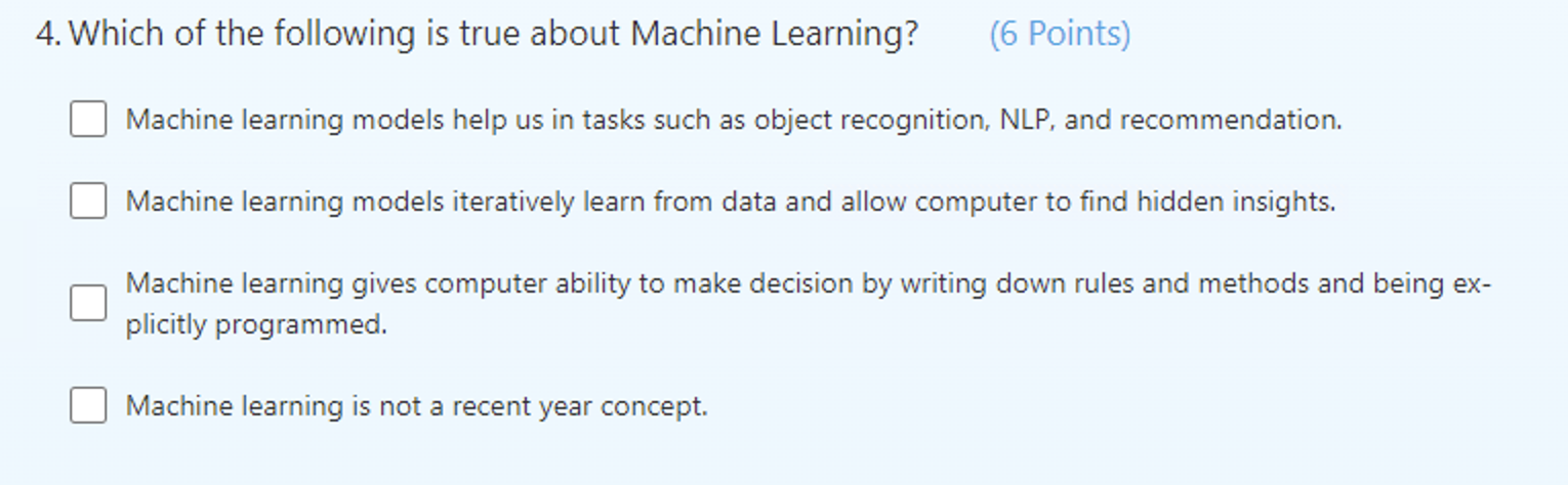 Solved 4. Which of the following is true about Machine | Chegg.com