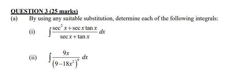 Solved OUESTION 3 ( 25 marks) (a) By using any suitable | Chegg.com Solved OUESTION 3 ( 25 marks) (a) By using any suitable | Chegg.com