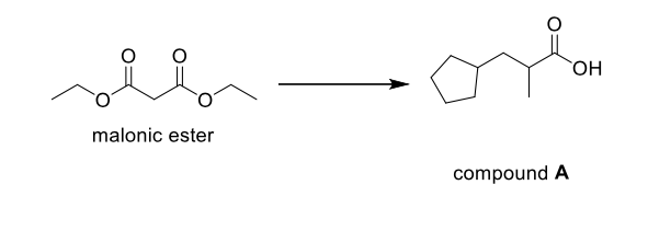 Solved From a malonic ester, provide a synthesis | Chegg.com