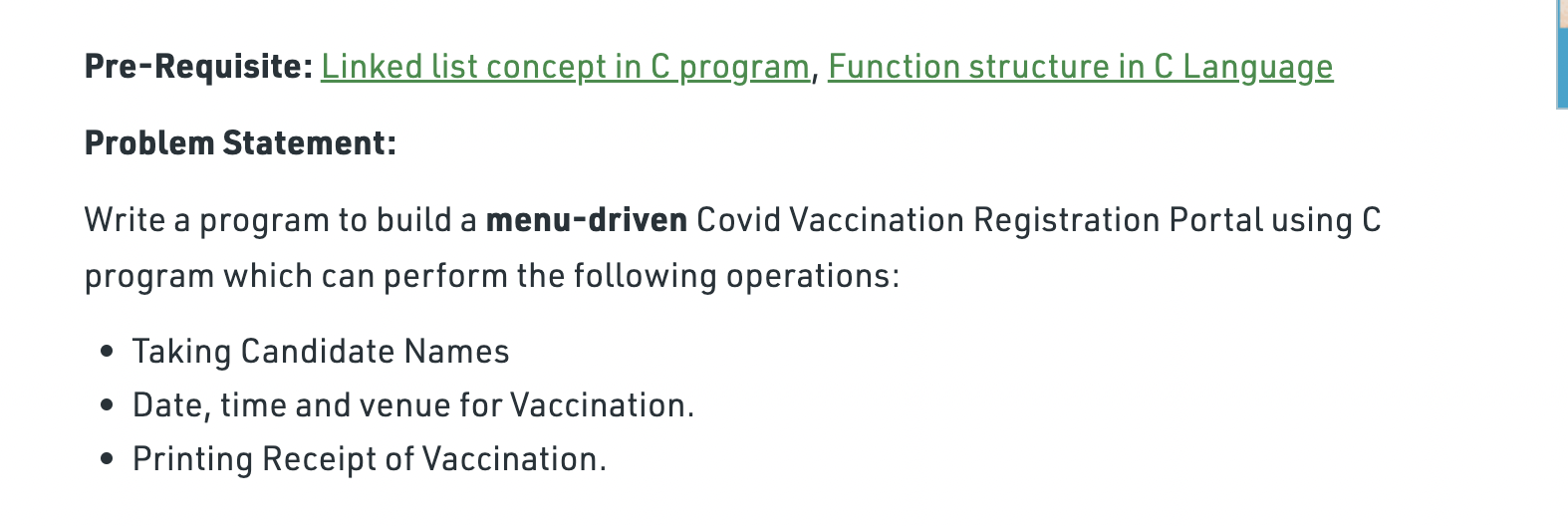 Solved Pre-Requisite: Linked list concept in C program, | Chegg.com