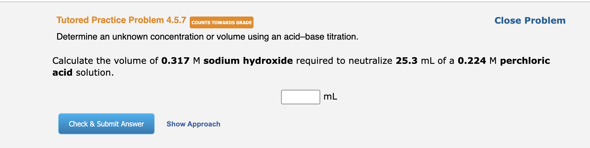 Solved Tutored Practice Problem 4.5.8 Use a primary standard | Chegg.com